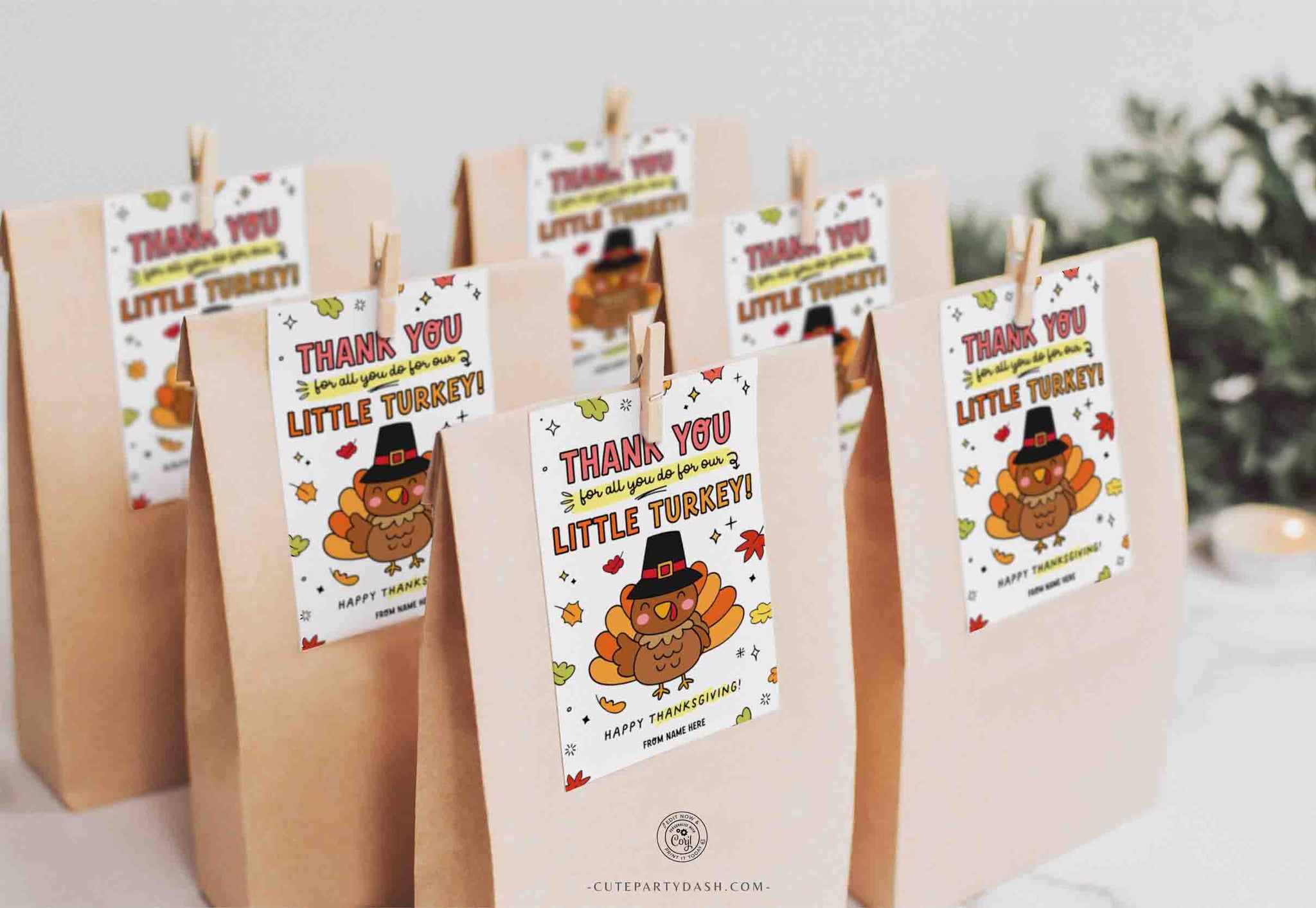 Thanks for all you do for our little turkey Thanksgiving gift Tag ...