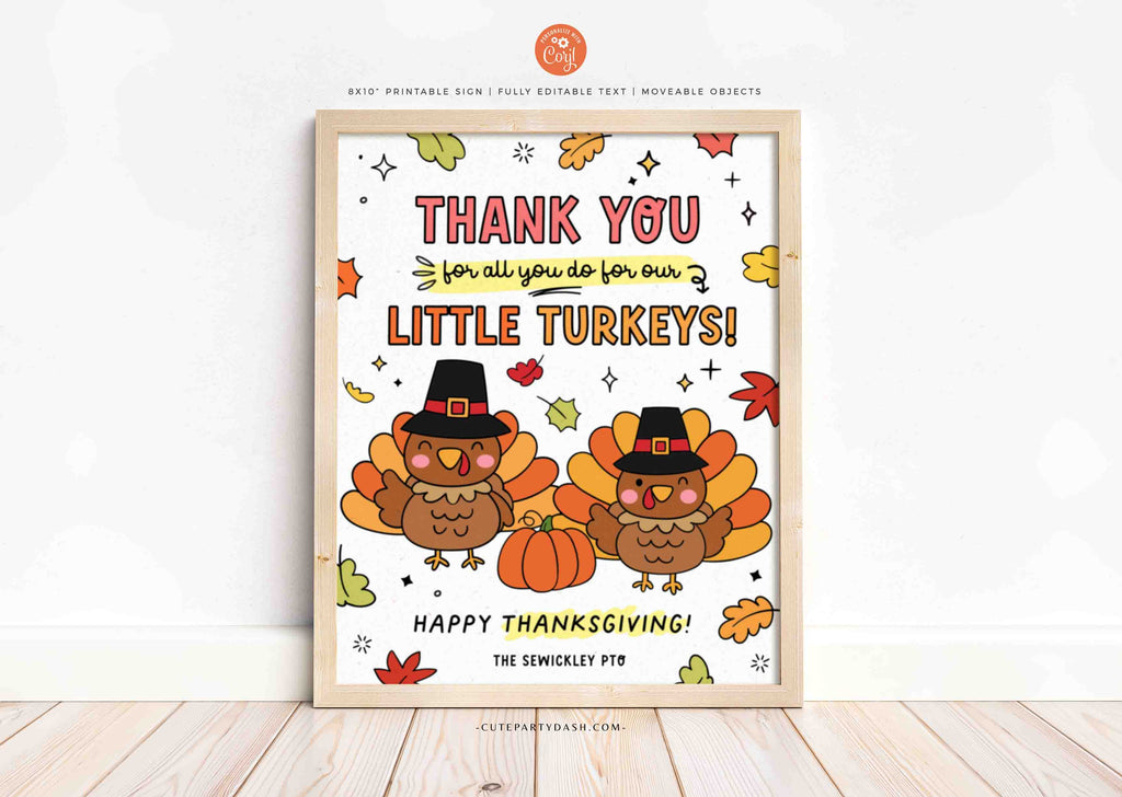 Teacher Thanksgiving Gift Card Holder template INSTANT Download – Cute ...