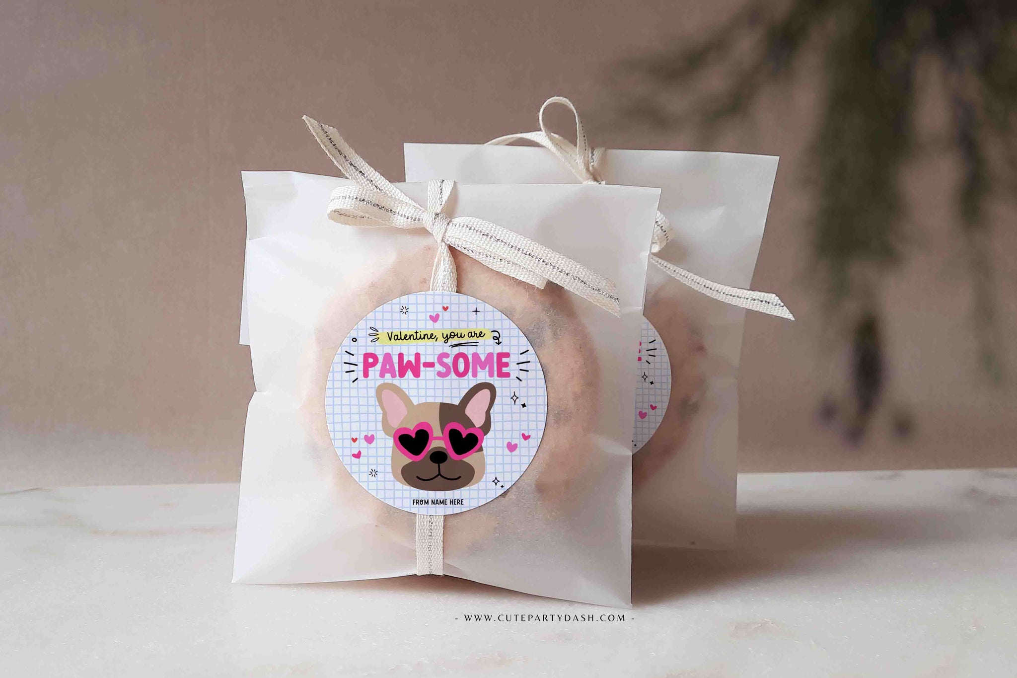 Printable Dog Valentine's Day stickers Tags INSTANT DOWNLOAD – Cute ...