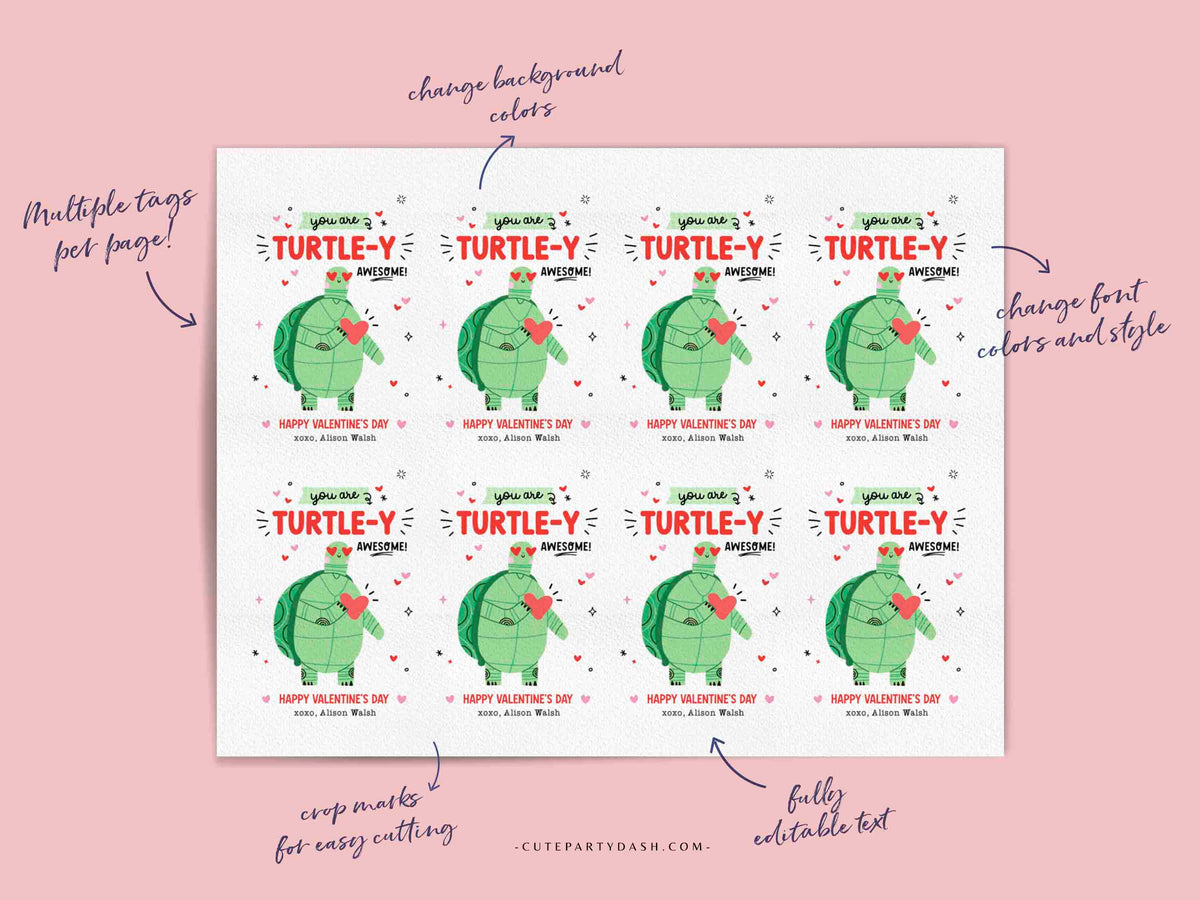 Valentine's Day Kids Classroom Punny Tags Printable INSTANT DOWNLOAD H ...