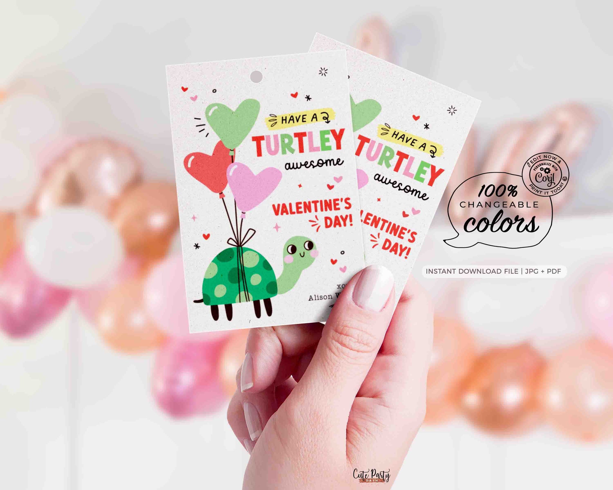 Valentine's Day Kids Classroom Punny Tags Printable INSTANT DOWNLOAD H ...