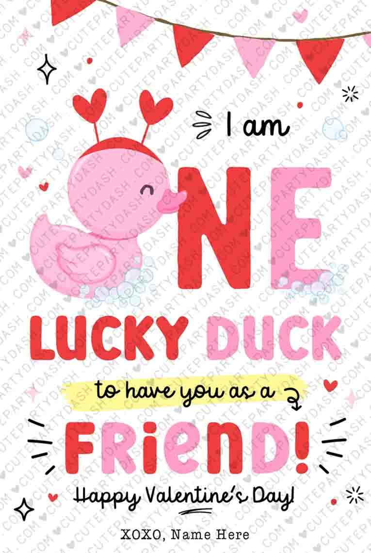 Valentine's Day Cookie Tag Printable INSTANT DOWNLOAD – Cute Party Dash