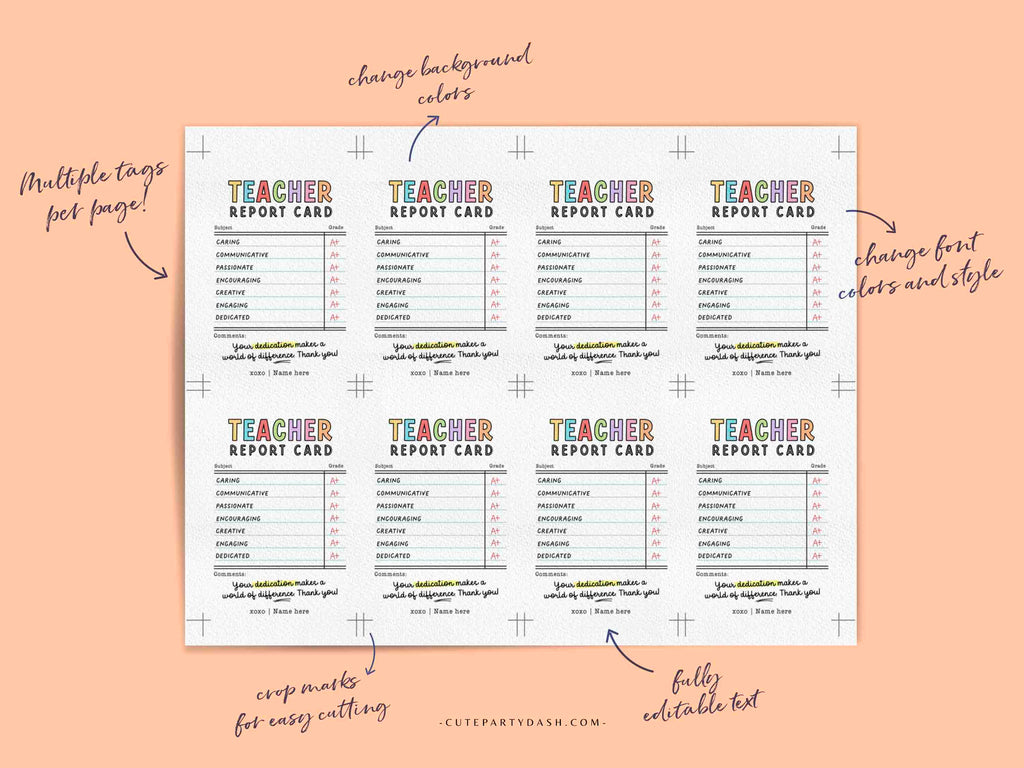 Teacher Appreciation Week gift Tag - INSTANT DOWNLOAD – Cute Party Dash