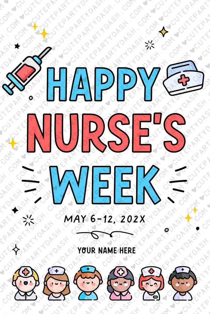 Nurses Week Gift Tags Printable INSTANT DOWNLOAD – Cute Party Dash