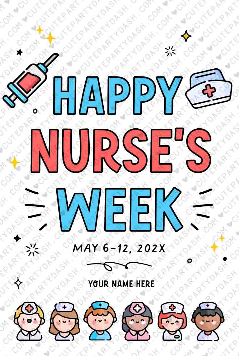 Nurses Week Gift Tags Printable INSTANT DOWNLOAD – Cute Party Dash