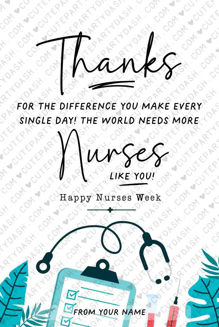 Nurses Week Gift Tags Printable INSTANT DOWNLOAD – Cute Party Dash