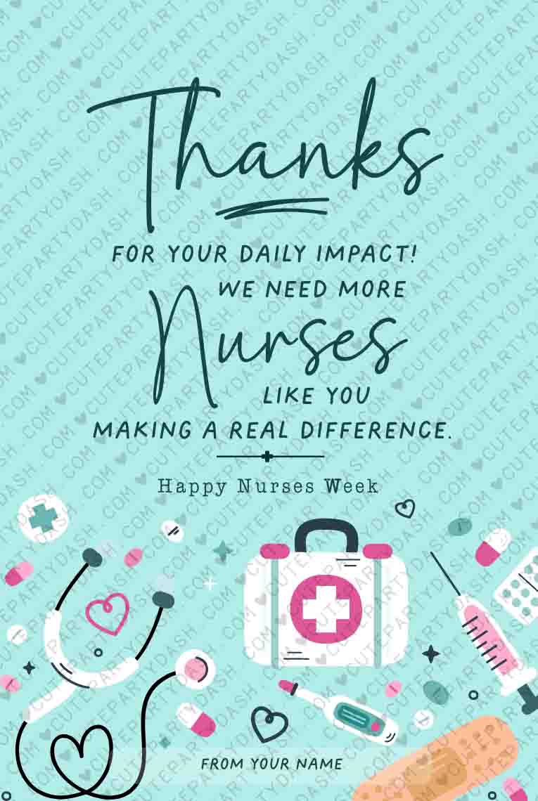 Nurses Week Gift Tags Printable INSTANT DOWNLOAD – Cute Party Dash