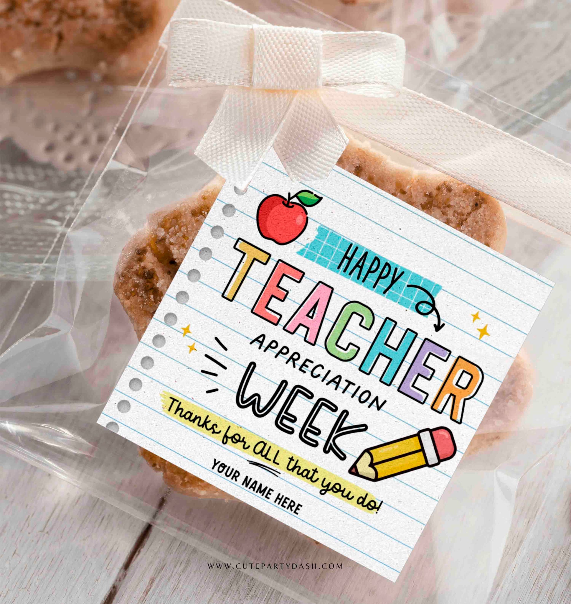 Teacher Appreciation Week Gift Tag Printable INSTANT DOWNLOAD – Cute ...