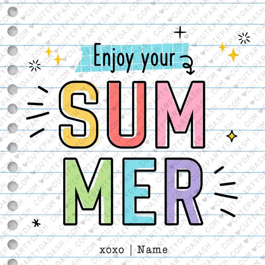 Have a Great Summer Gift Tag Printable INSTANT DOWNLOAD – Cute Party Dash