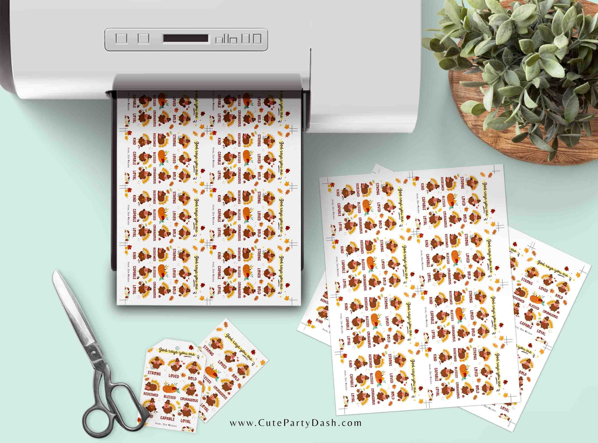 God Says You Are Religious Thanksgiving Gift Tag Printable INSTANT ...