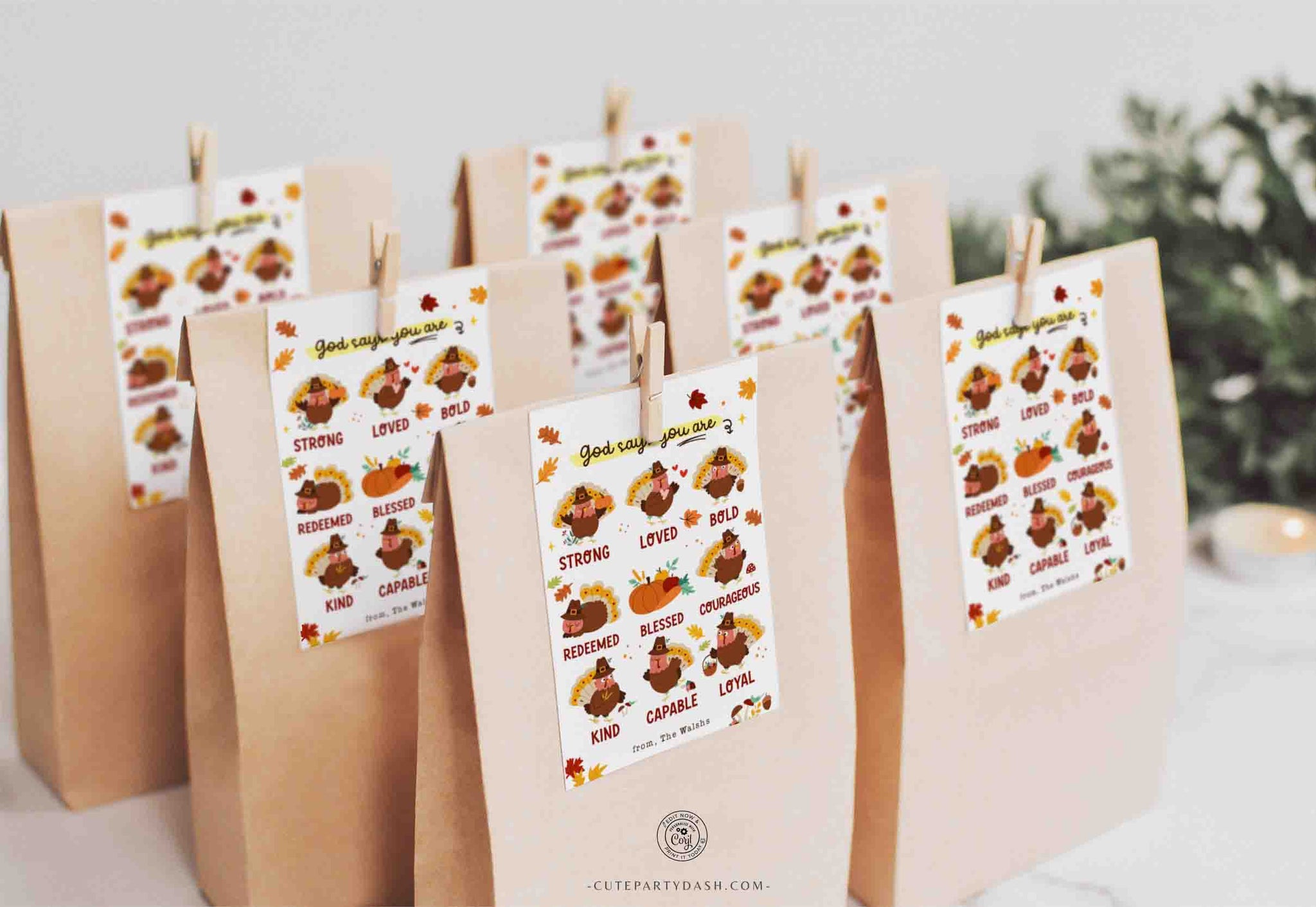 God Says You Are Religious Thanksgiving Gift Tag Printable INSTANT ...