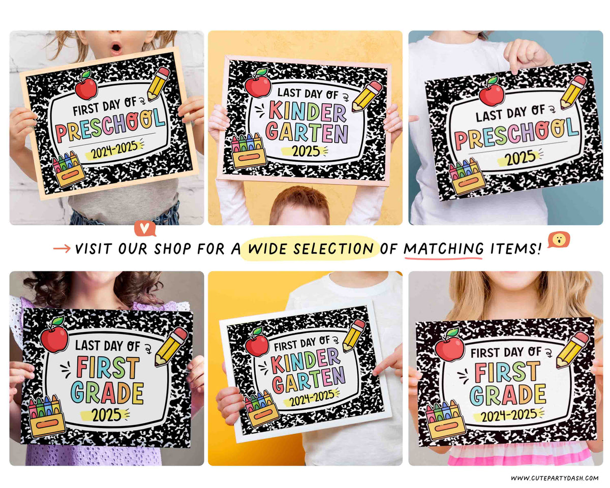 Editable Back to School Sign Bundle Printable INSTANT DOWNLOAD – Cute ...