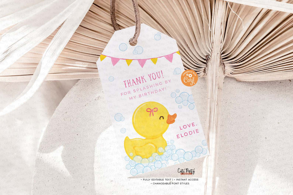 Editable Rubber Duck Birthday Baby Shower Party Signs - Digital ...