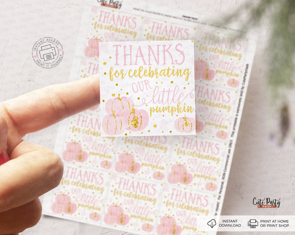 Our Little Pumpkin Birthday girl Favor Tags - Digital Download – Cute ...