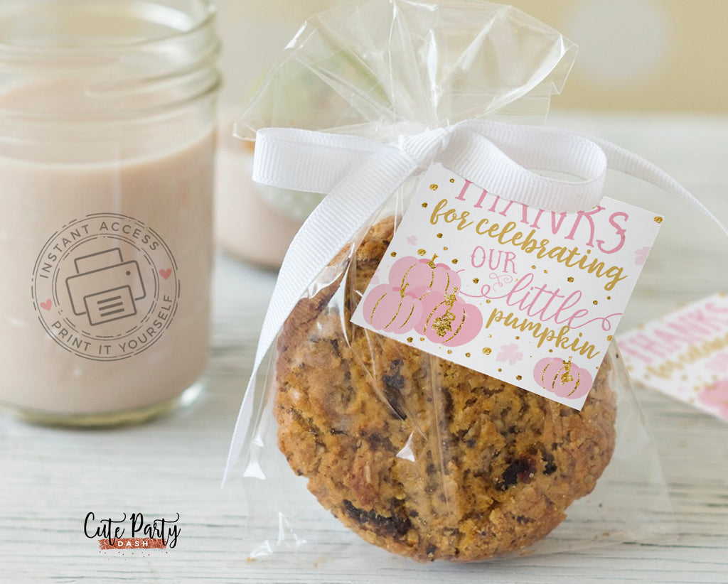 Our Little Pumpkin Birthday girl Favor Tags - Digital Download – Cute ...