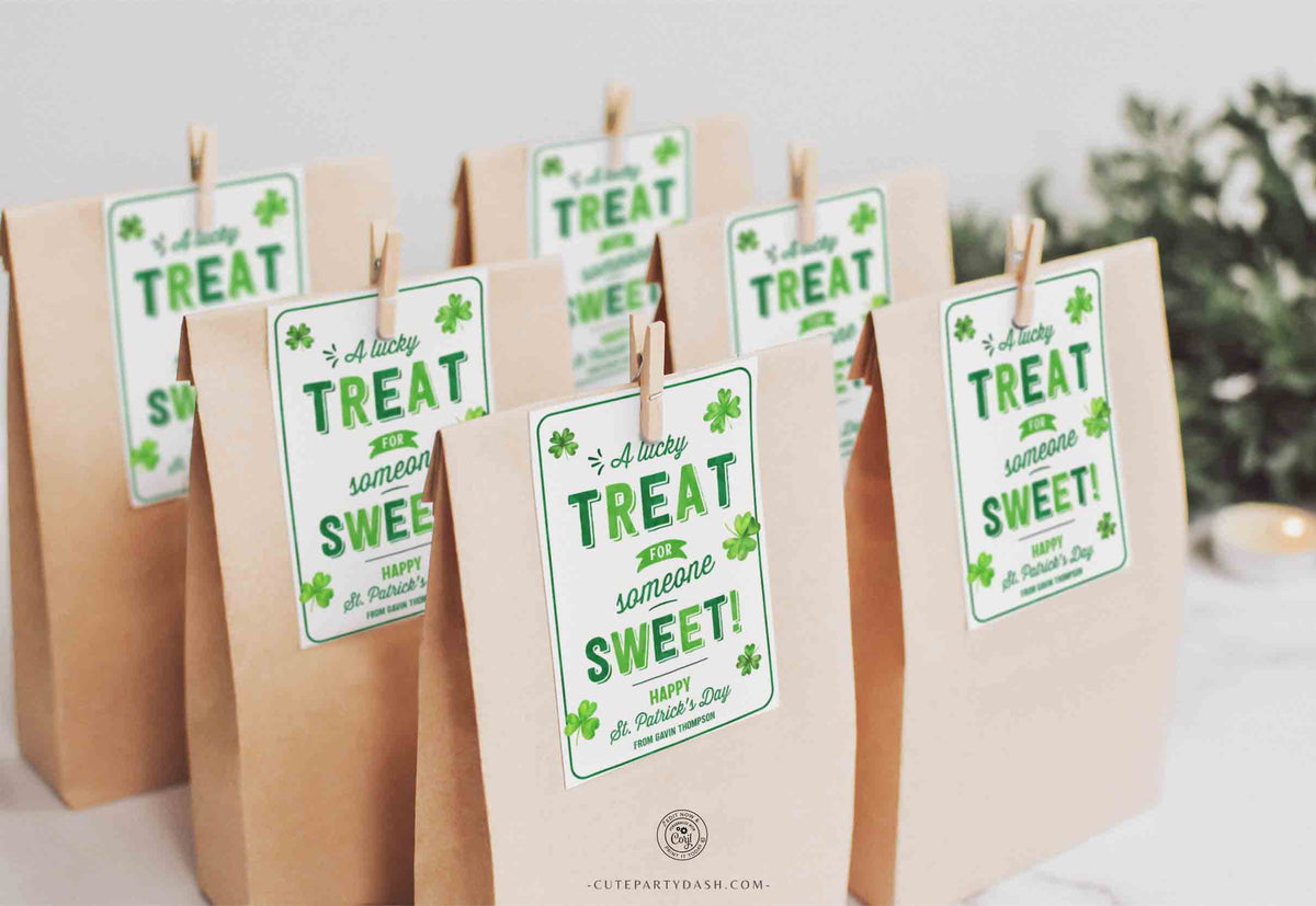 Lucky Treat for someone sweet Gift Tags, Happy St. Patrick's Day Print ...