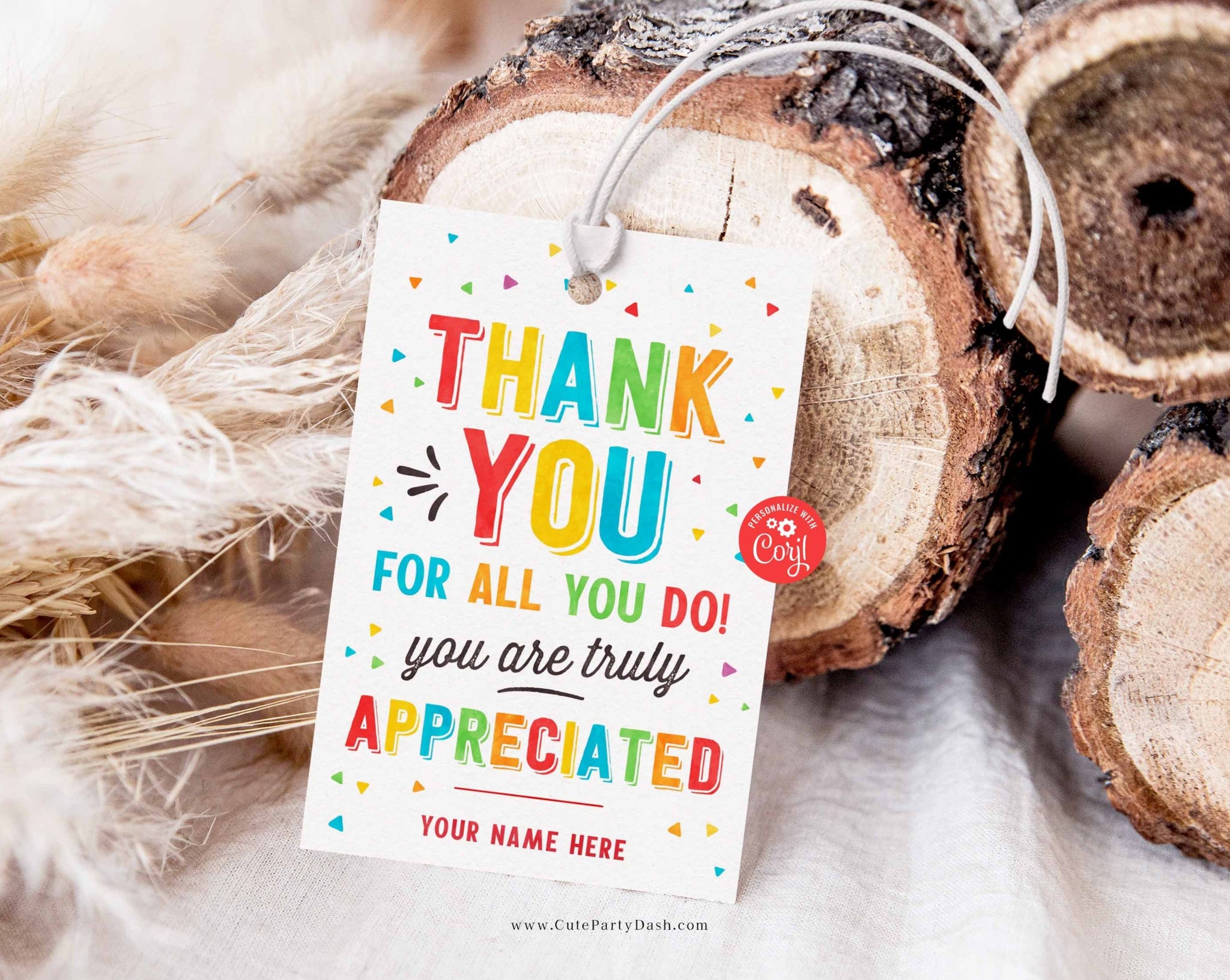 Thank you for all you do we truly appreciate you Gift Tag - Digital Do ...