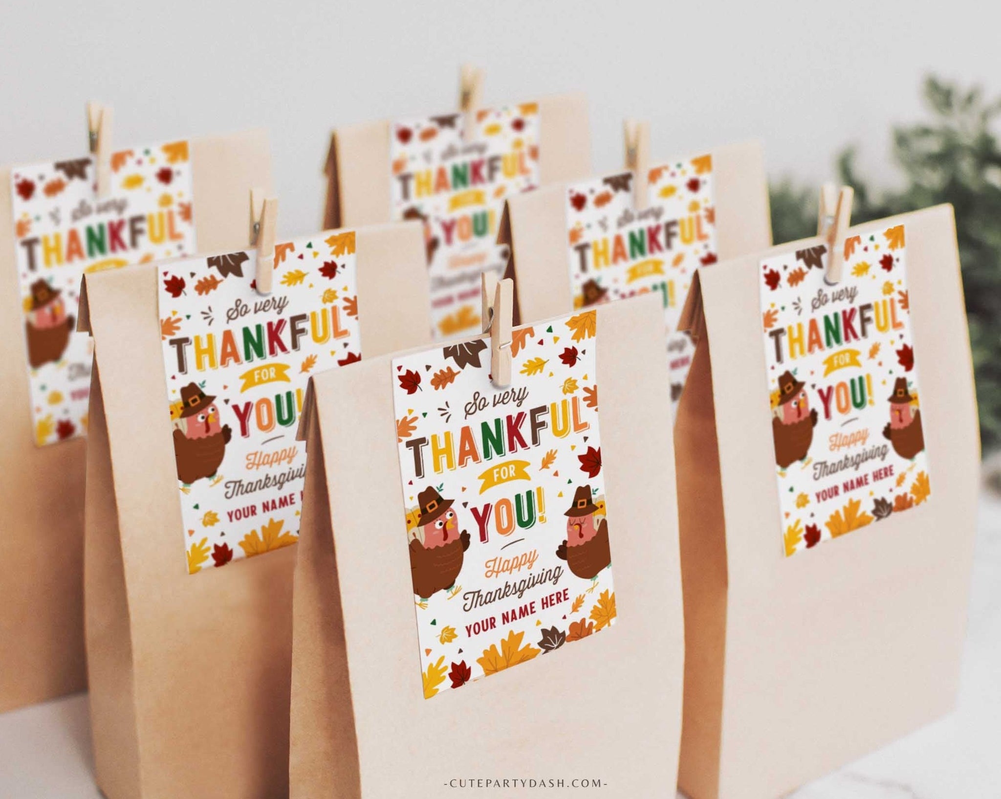 So Very Thankful for you Fall appreciation gift tag, Happy Thanksgivin ...