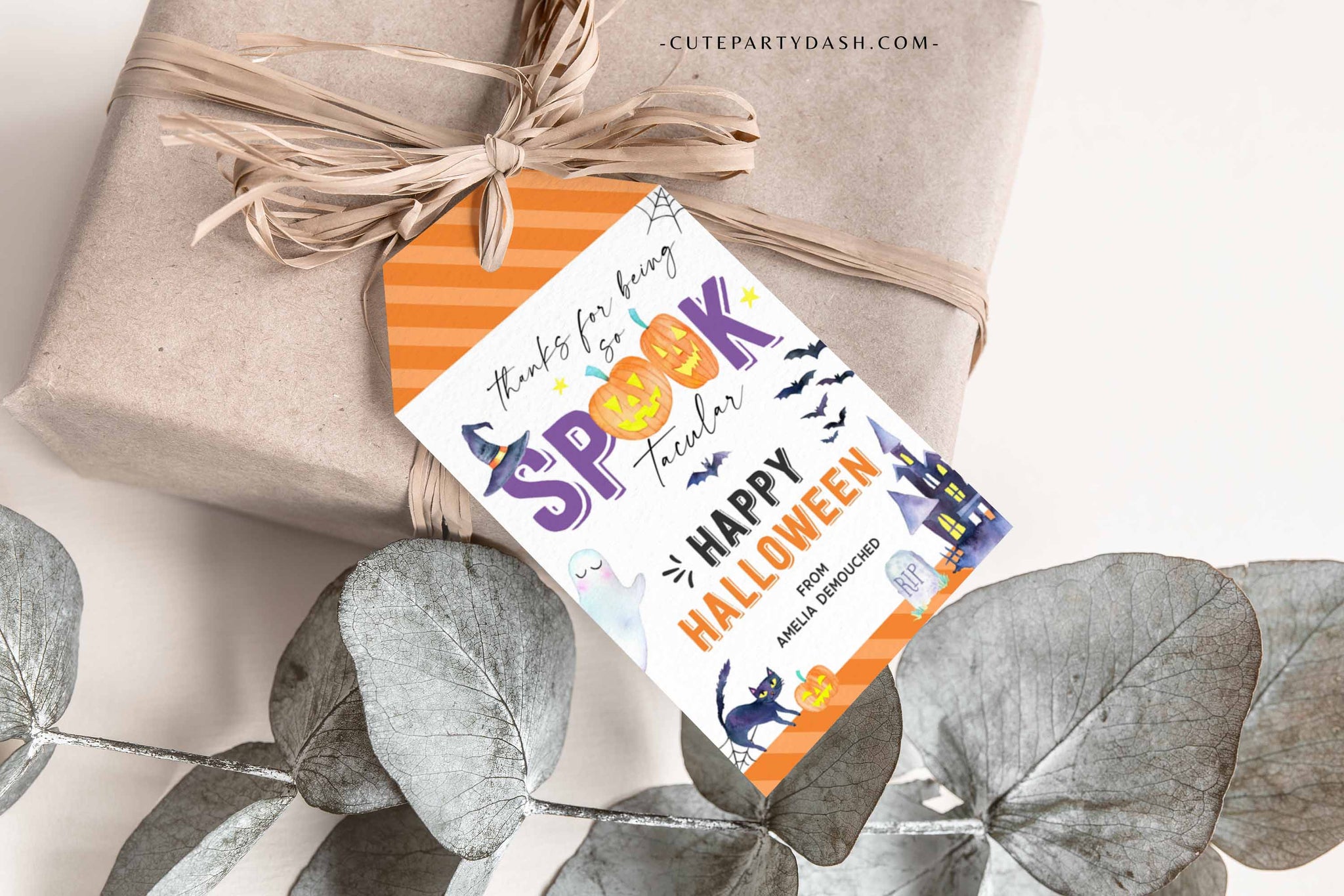 Thank you for being spooktacular Teacher tag, Halloween Gift tag - Dig ...