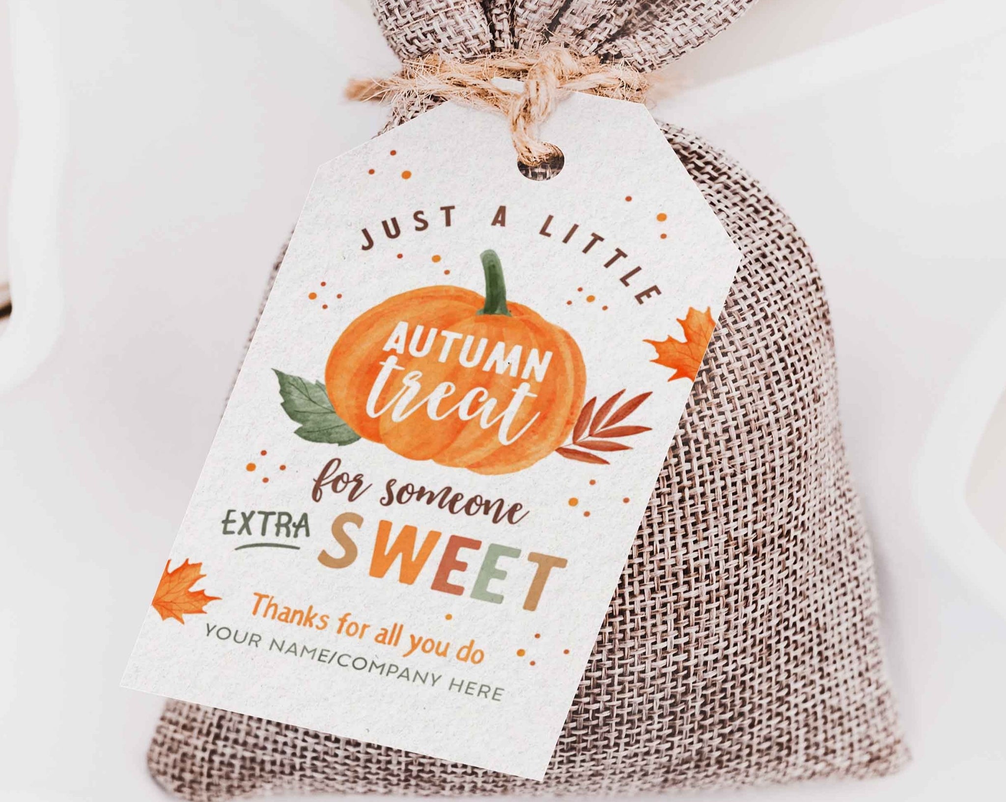 Autumn Treat for Someone Extra Sweet Gift Tag – Cute Party Dash