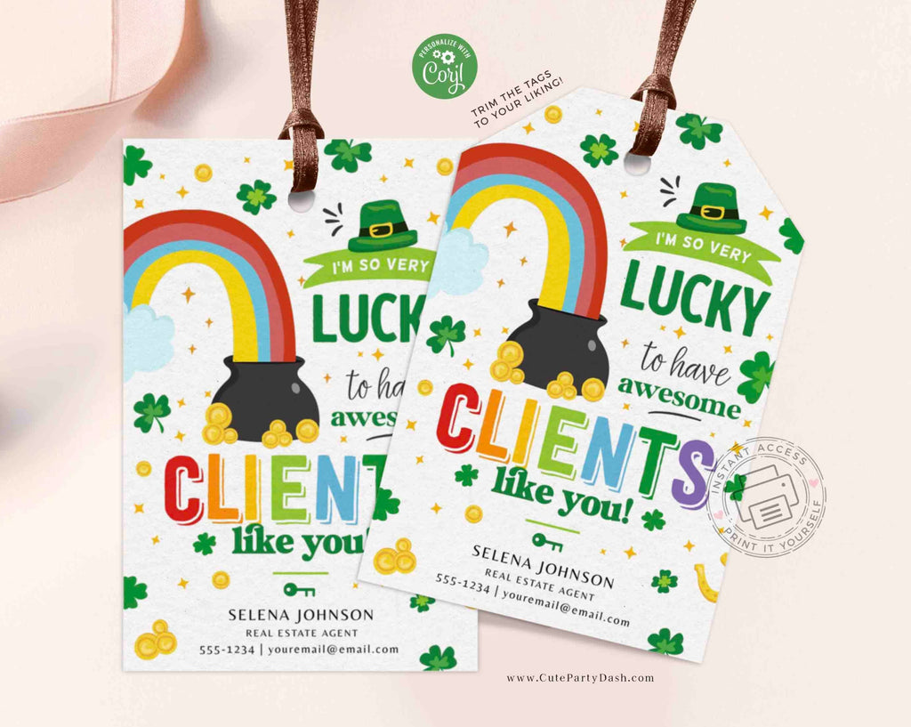 Lucky to Have Clients Like You Shamrock Rainbow Appreciation, Realtor ...