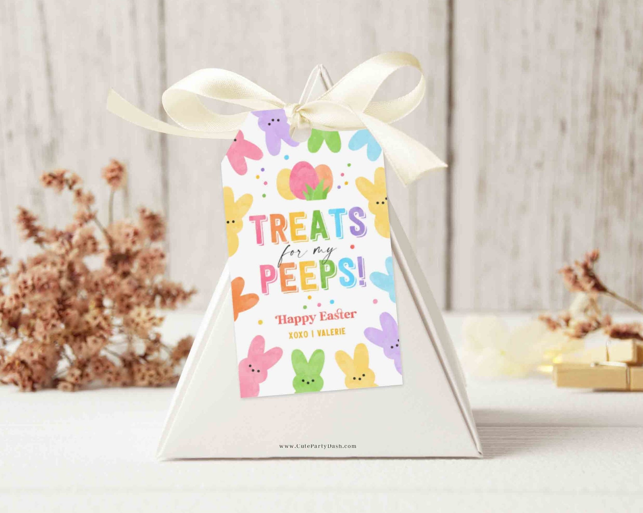 Treats For My Peeps Gift Tag, Editable Candy Peeps Printable Tags, Kid ...