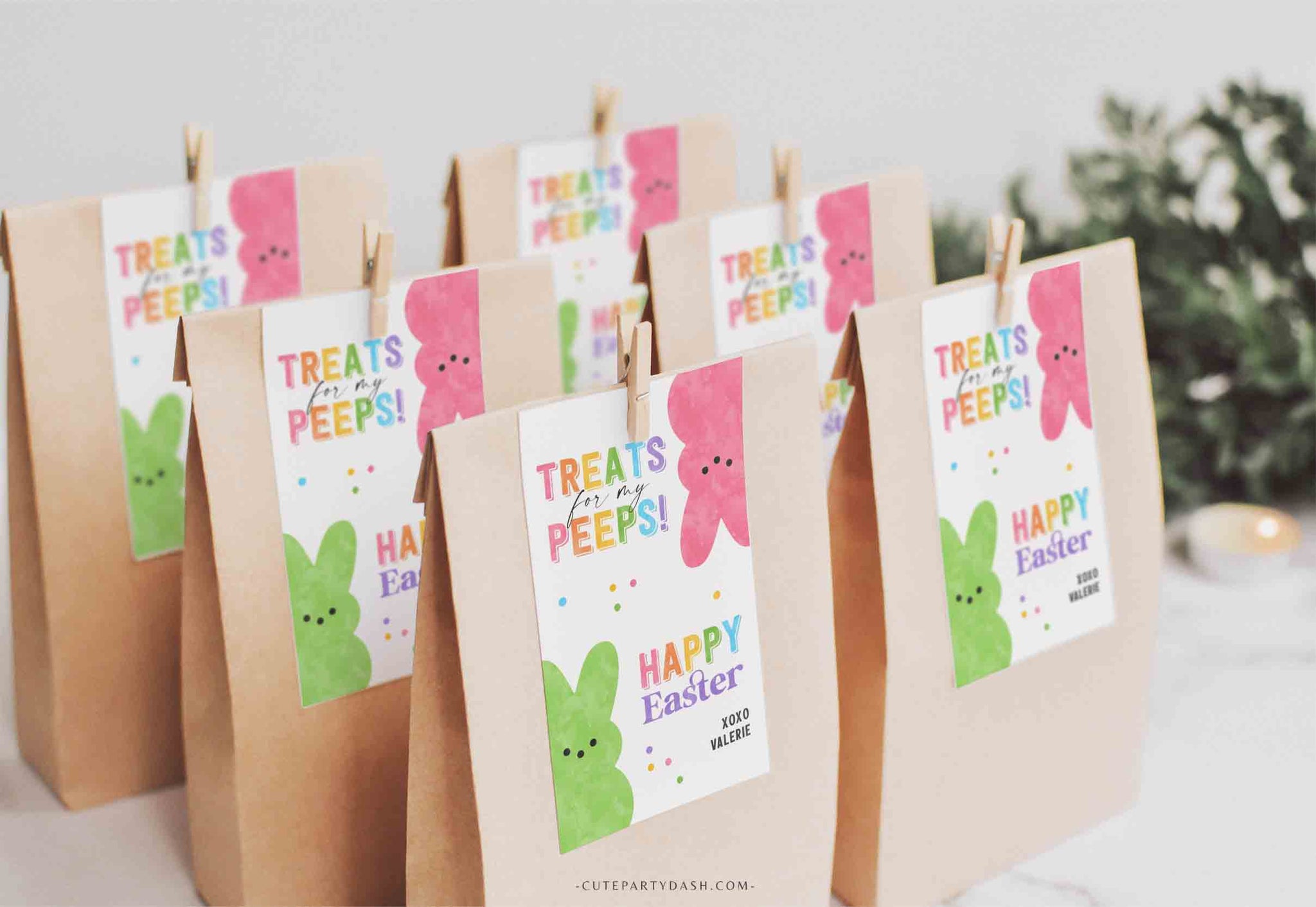 Treats For My Peeps Gift Tag, Editable Candy Peeps Printable Tags, Kid ...