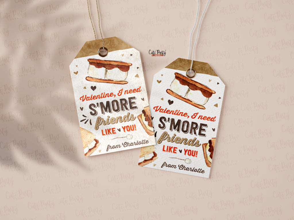 Valentine S'more friends like you Valentine's Day Gift Tag - Digital D ...
