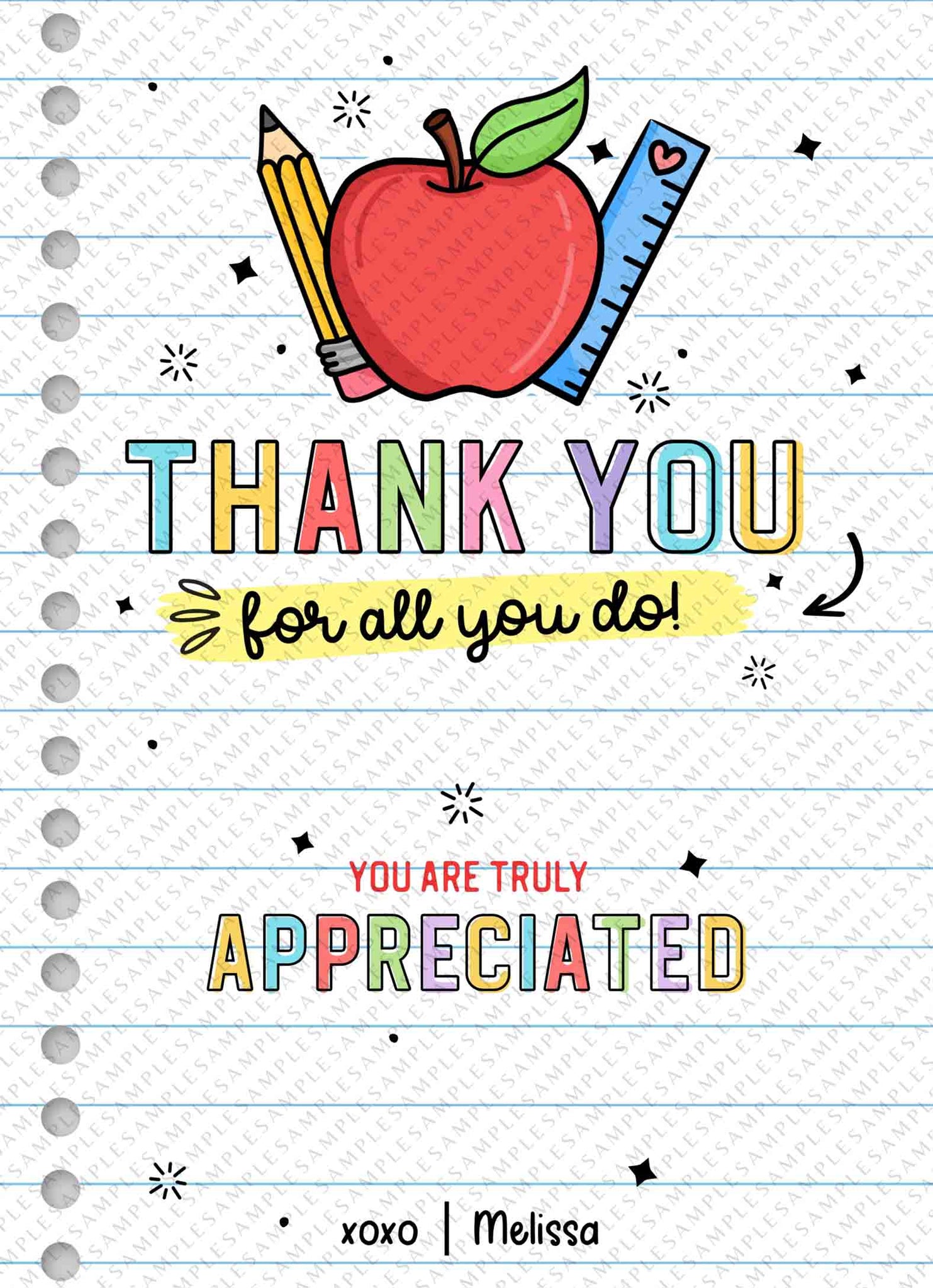 Editable Thank You Gift Card Holder template Printable Teacher Appreci ...